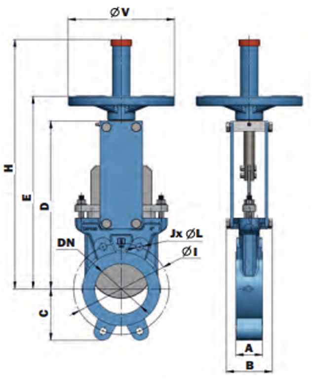 Plattenschieber Serie 200 | ABO valve, s.r.o.